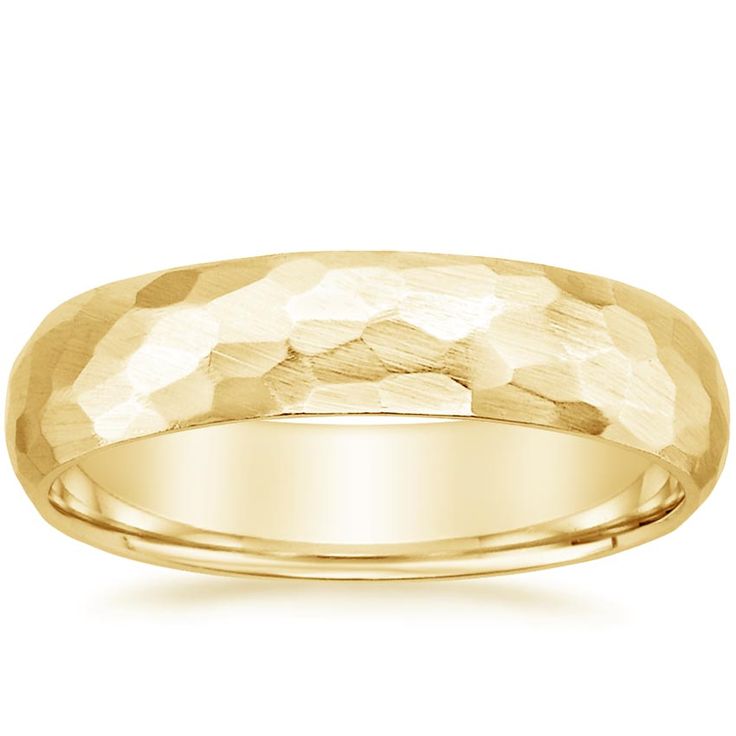 9ct Yellow Gold Hammered Wedder - Knights The Jewellers Online ...