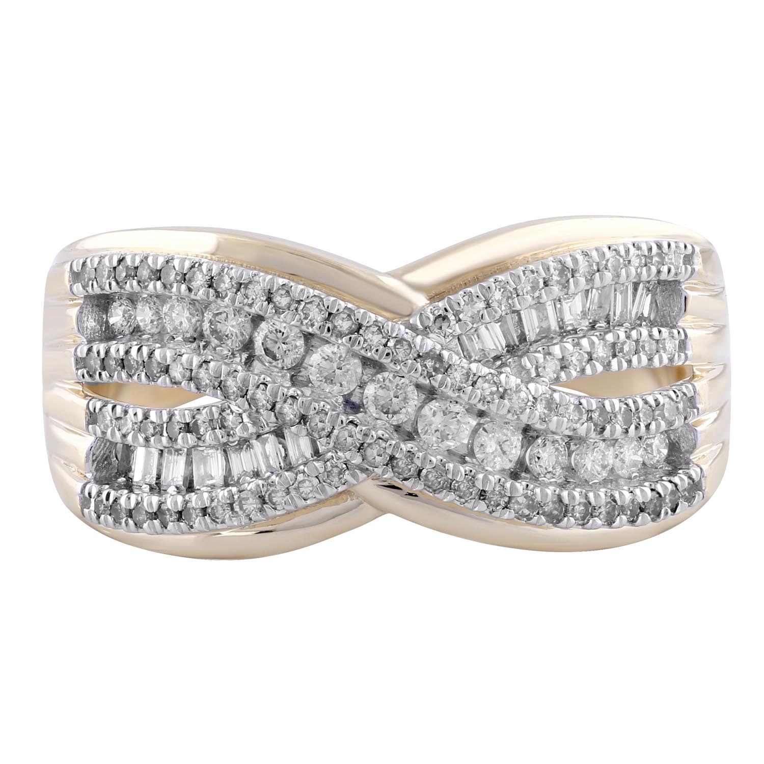 Diamond Cross Over Dress Ring - Knights The Jewellers Online Jewellery ...