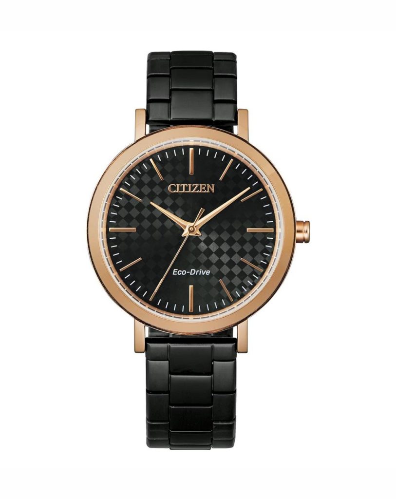 Citizen Eco-Drive Ladies Rose & Black Dress Watch - Knights The ...