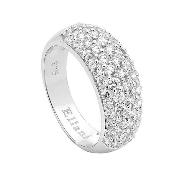 Silver CZ Dome Ring - Knights The Jewellers Online Jewellery Store