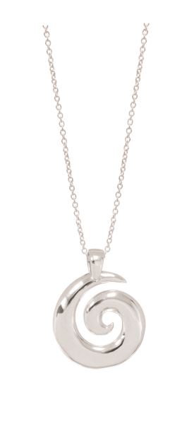 Silver Koru Pendant on Silver Cable Chain - Knights The Jewellers ...