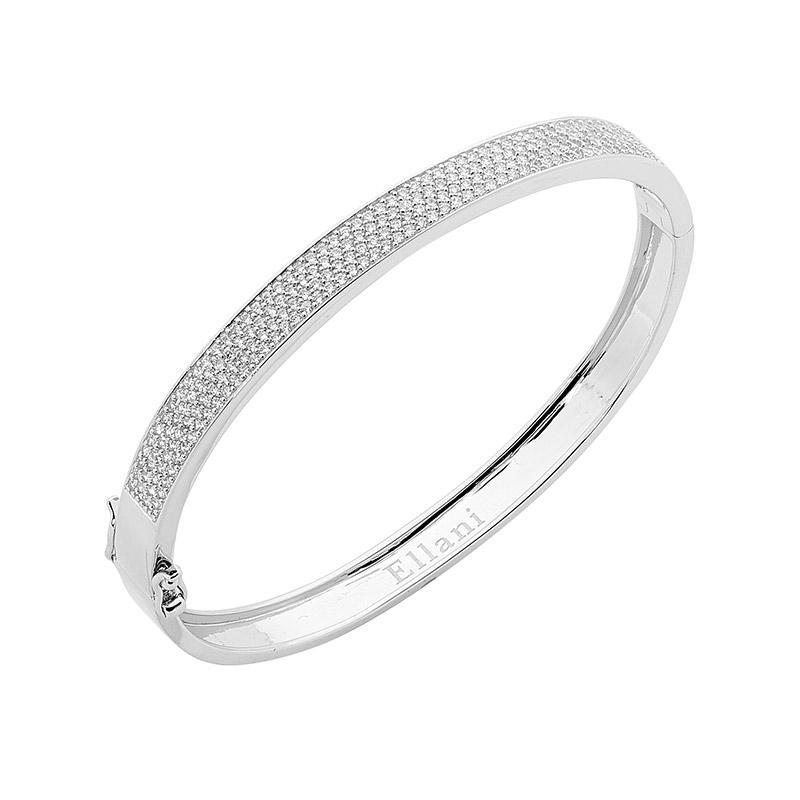 SS Pave Set Bangle - Knights The Jewellers Online Jewellery Store