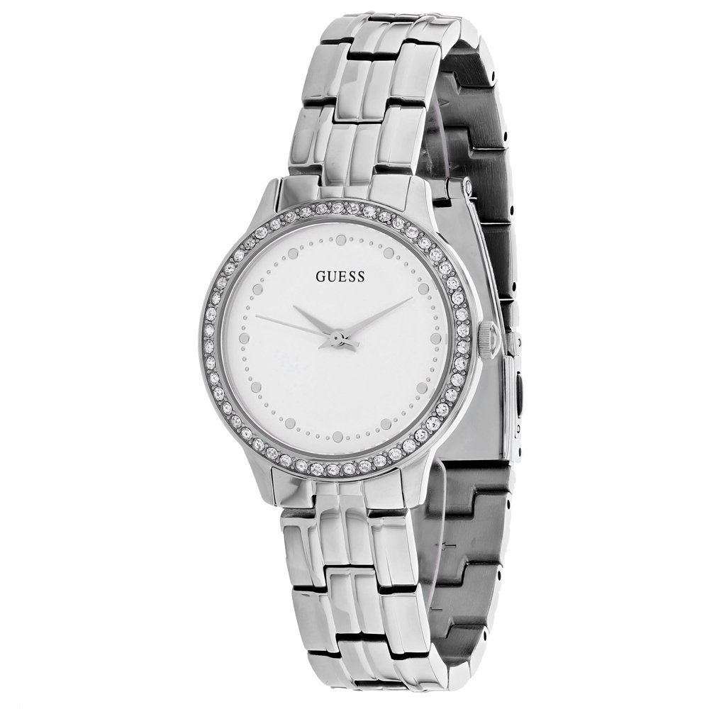Guess Chelsea Silver Stone Set Analogue Ladies Watch - Knights The ...