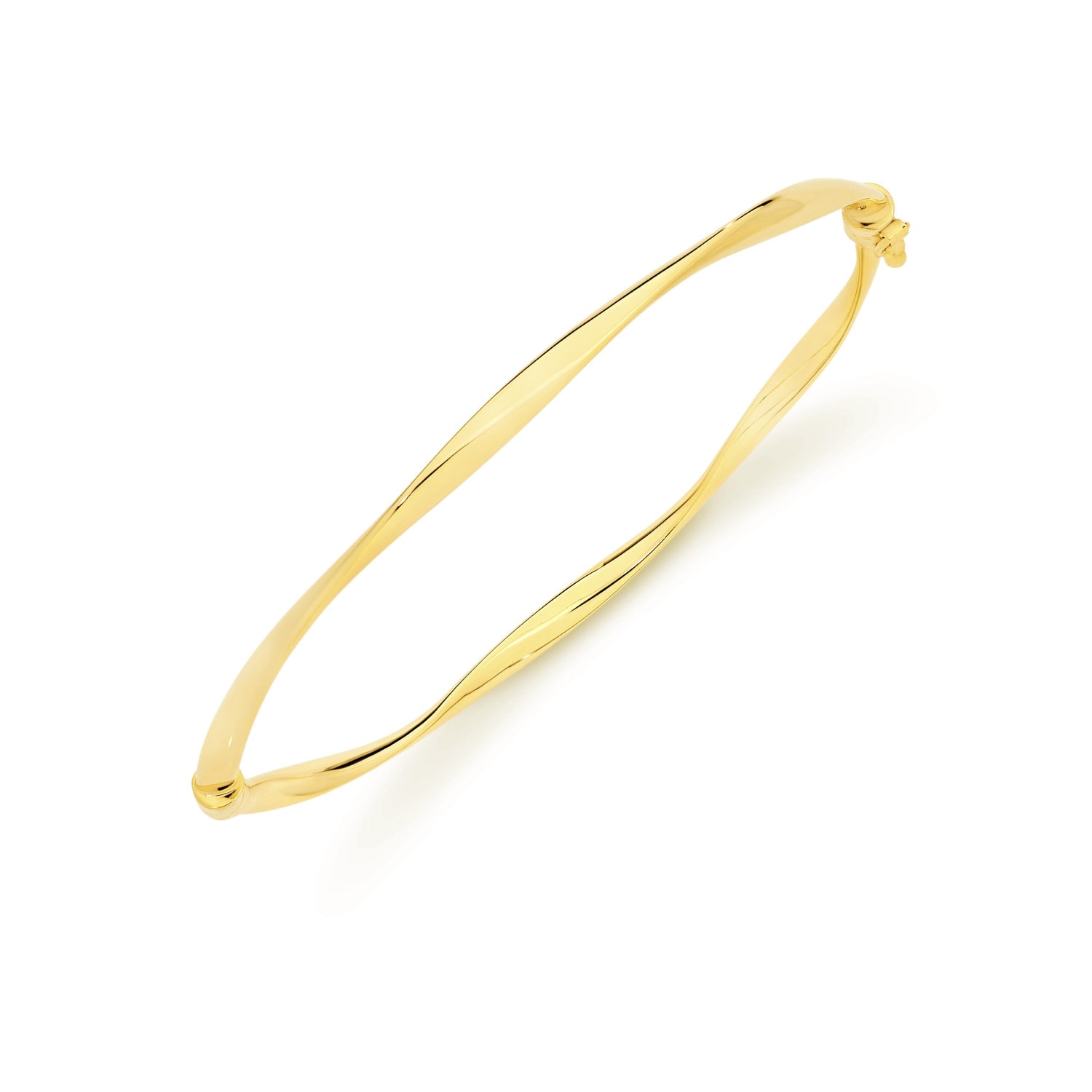 Yellow Gold Twist Bangle - Knights The Jewellers Online Jewellery Store