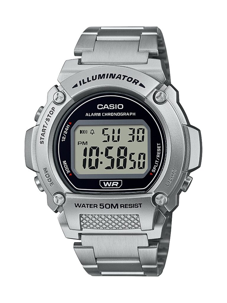 Casio Silver Digital Watch 50m - Knights The Jewellers Online Jewellery ...