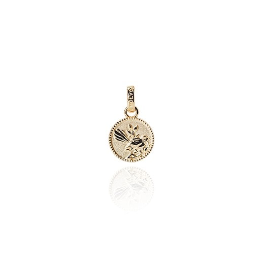 Gold Vermeil Fantail Coin Pendant Charm - Knights The Jewellers Online ...